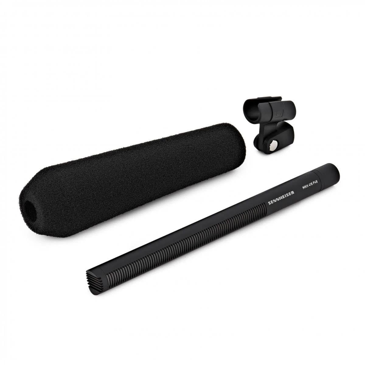 SENNHEISER Wired Professional MKH 416-P48U3 Short Shotgun Interference Tube Microphone,Black