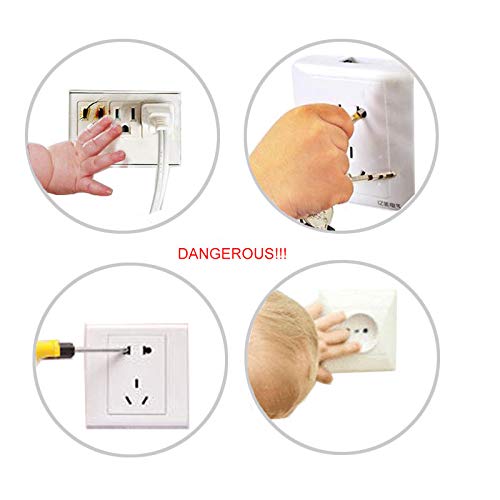 SCXCOPIDO Outlet Plug Covers Baby Proofing Electric Protector Caps Kit for Child Safety (24 Plugs + 4 Keys)