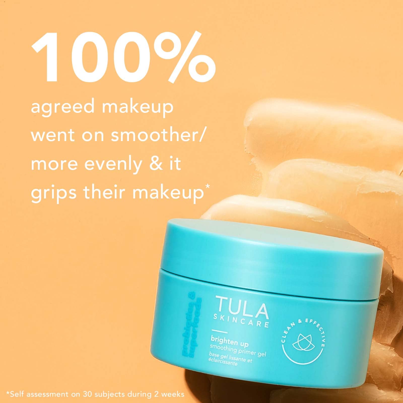 TULA Skin Care Brighten Up Smoothing Primer Gel - Silicone-Free, Non-Comedogenic Face Primer Grips Makeup, Infused with Yuzu and Willowherb, 1.41 fl oz.