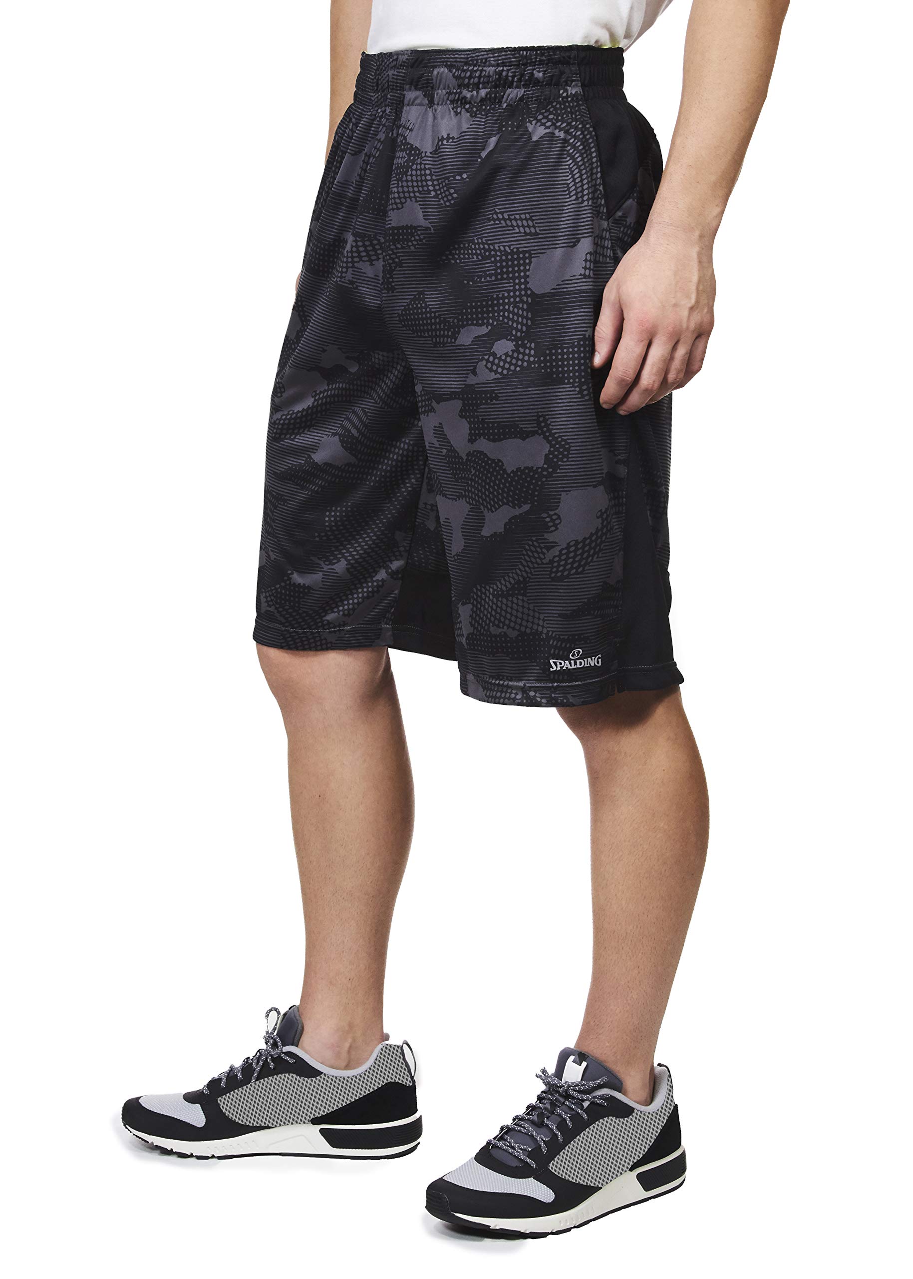 Spalding Mens Extreme Performance Basketball Shorts, Grey (S911187), Medium