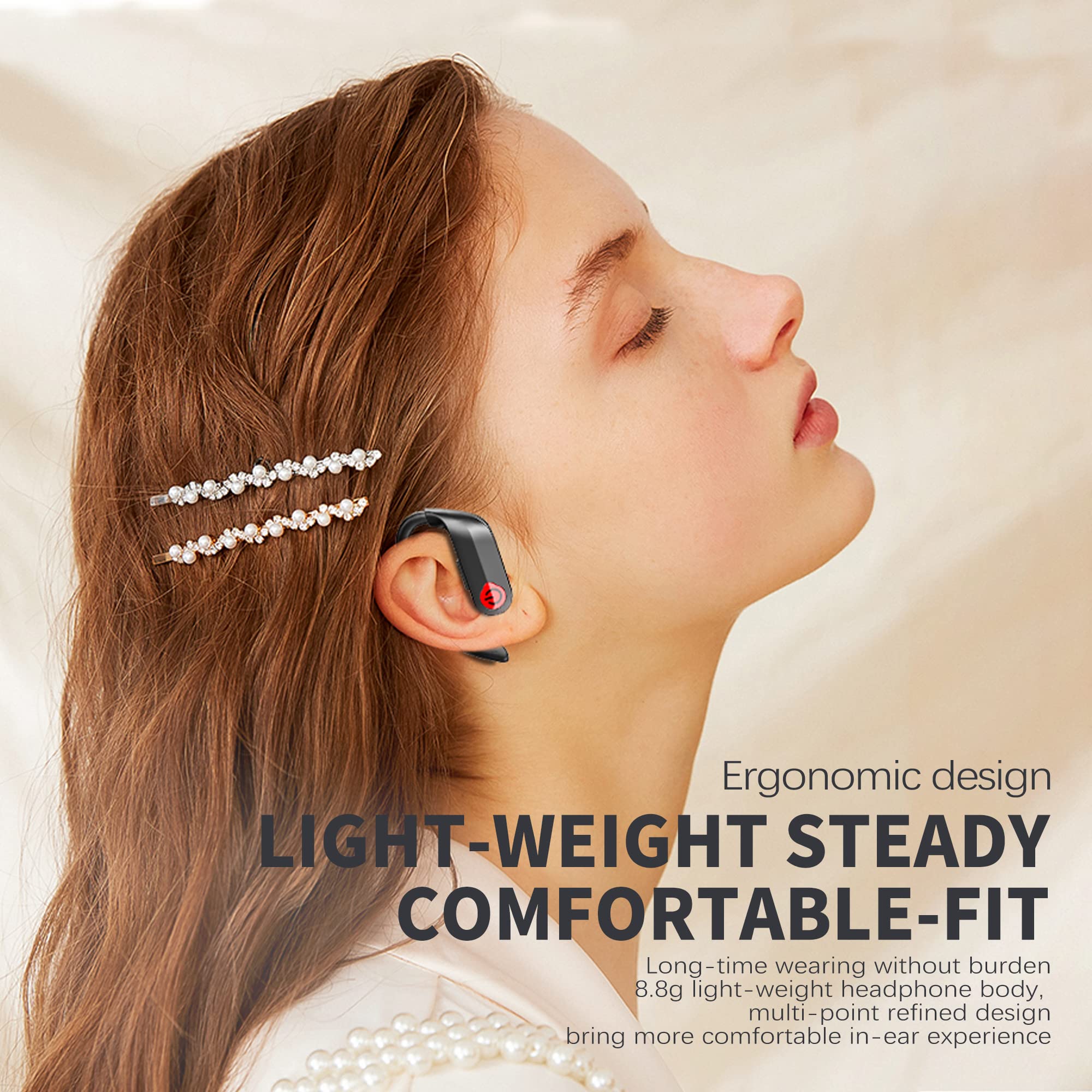 Wisezone Wireless Earbuds Bluetooth 5.3 Headphones 48Hrs Playtime, Wireless Charging Case LED Diaplay Hi-Fi Waterproof Over Ear Earphones for Sports Running Workout