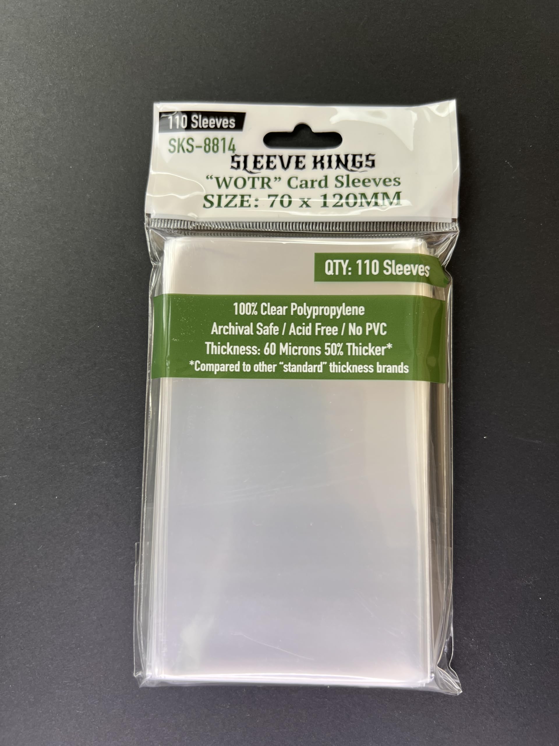 Sleeve Kings WOTR-Tarot Card Sleeves (70x120mm) -110 Pack, 60 Microns
