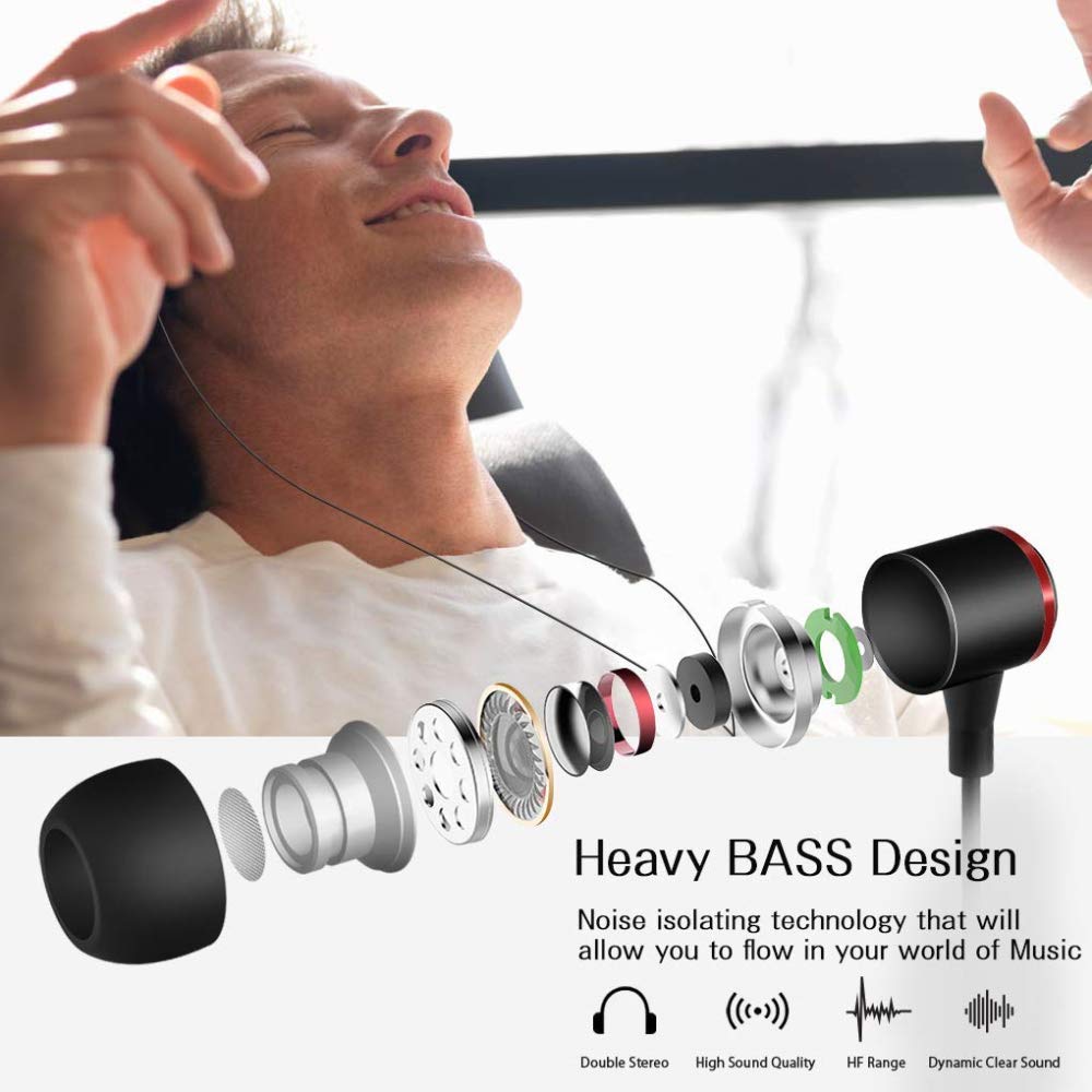 USB C Headphones, USB Type C Earphone Stereo in-Ear Earbuds Hi-Fi Digital,with Gift Bag,Microphone Bass Earbud with Mic and Volume Control Compatible with Google Pixel 2/XL, Xiaomi, Huawei and More