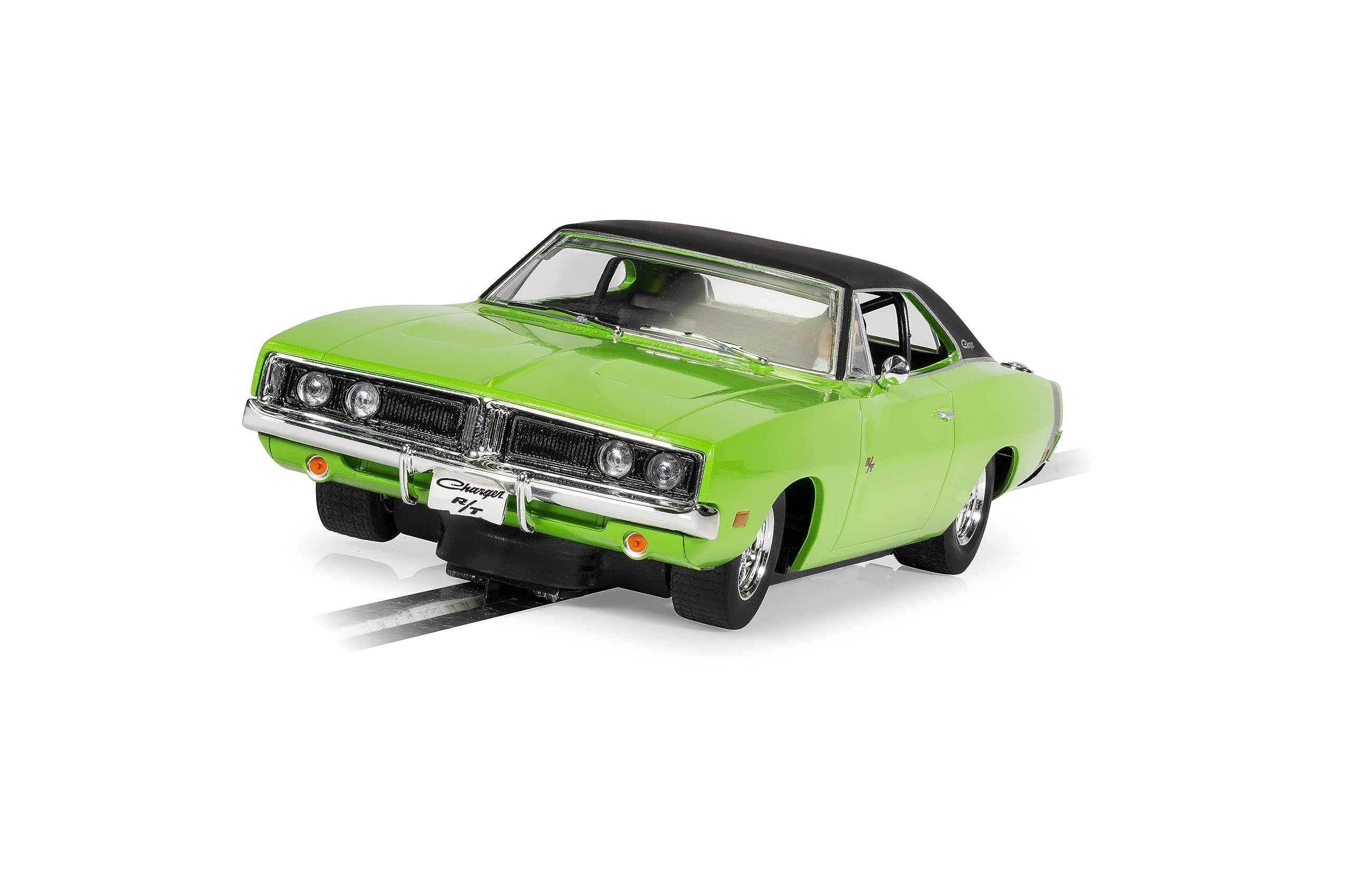 Scalextric Dodge Charger RT Sublime Green Black Top 1:32 Slot Race Car C4326