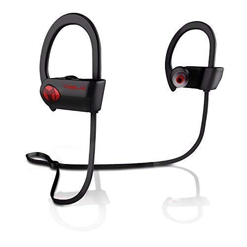 TREBLAB XR500 Bluetooth Headphones. 2018 Updated Version. IPX7 Waterproof, Sweatproof, Secure-Fit Headset. Noise Cancelling Earphones w/ Mic (Renewed)