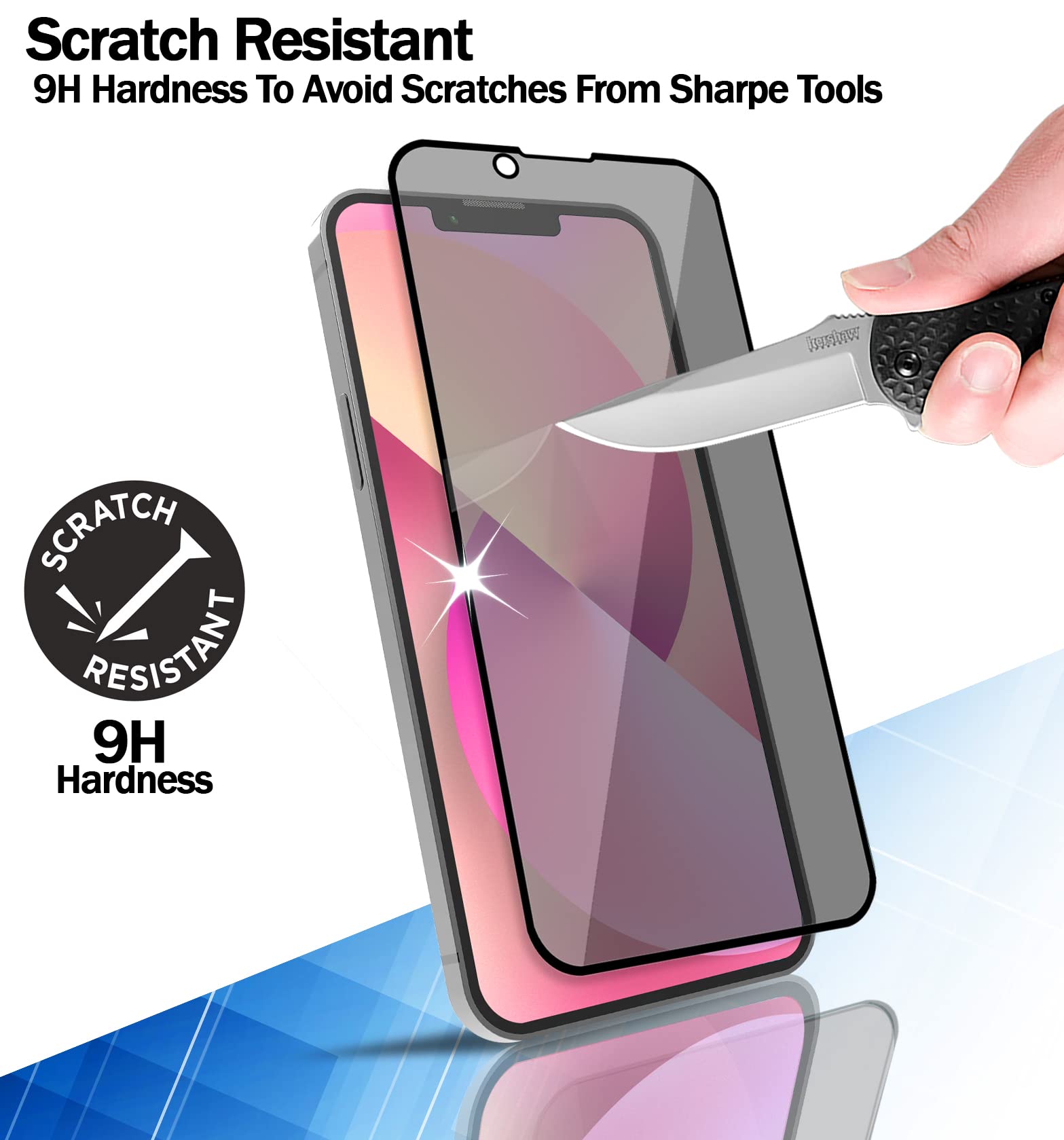 RKINC Screen Protector [2-Pack] for iPhone 14 Plus/iPhone 13 Pro Max 6.7-Inch, Privacy Tempered Glass Film Screen Protector, [Anti Spy][Anti-Scratch][Anti-Shatter][Bubble-Free][LifetimeWarranty]