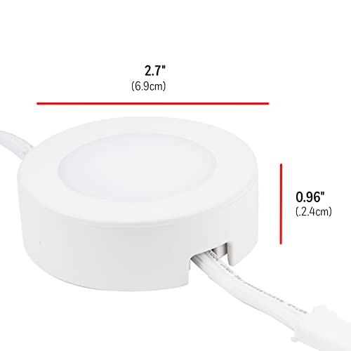 UltraPro Linkable Recessed Puck Lights, 5 Pucks, LED Puck, 150 Lumens, Warm White Light, Under Cabinet Lighting, Warm White, Kitchen, Counter, Indoor, 45745