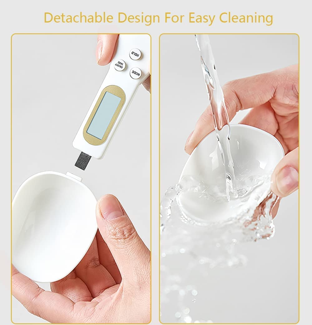 Spoon Scale,Electronic Food Scale 500g/0.1g Digital Measuring Spoon Weighing for Gram & OZ Digital Kitchen Scale with Handle Grip and Spout for Coffee Power Pills Tea Flour Oil Baking