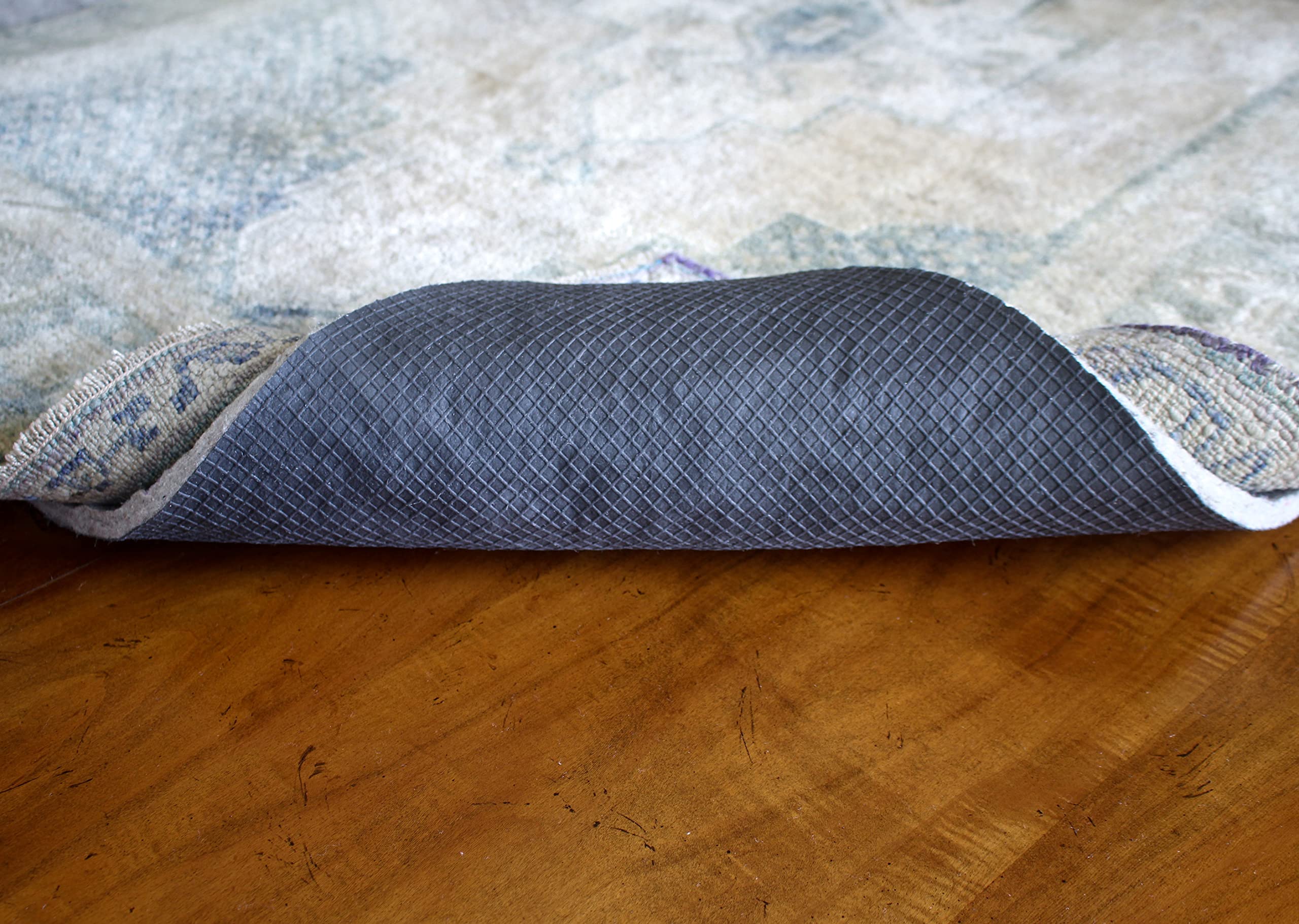 RUGPADUSA - Dual Surface - 8'x10' - 3/8" Thick - Felt + Rubber - Enhanced Non-Slip Rug Pad - Adds Comfort and Protection - for Hard Surface Floors