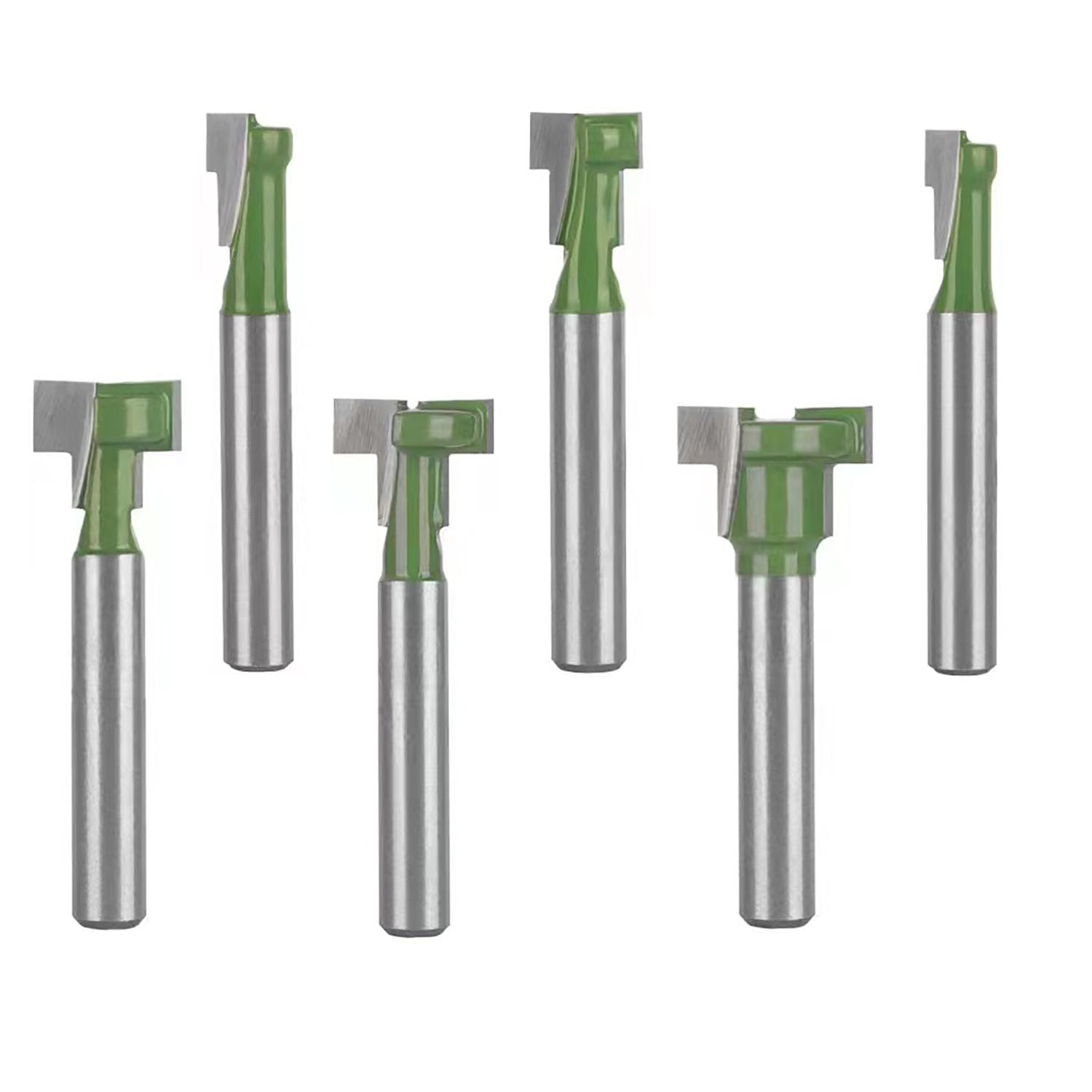 TOTOWOOD Keyhole Router Bits Set, 1/4" Shank Router Bit Set ,6 pcs Router Bit Set 1/4 & 5/16 & 3/8 & 9/16 & 1/2 & 5/8 Inch Blade Diameter