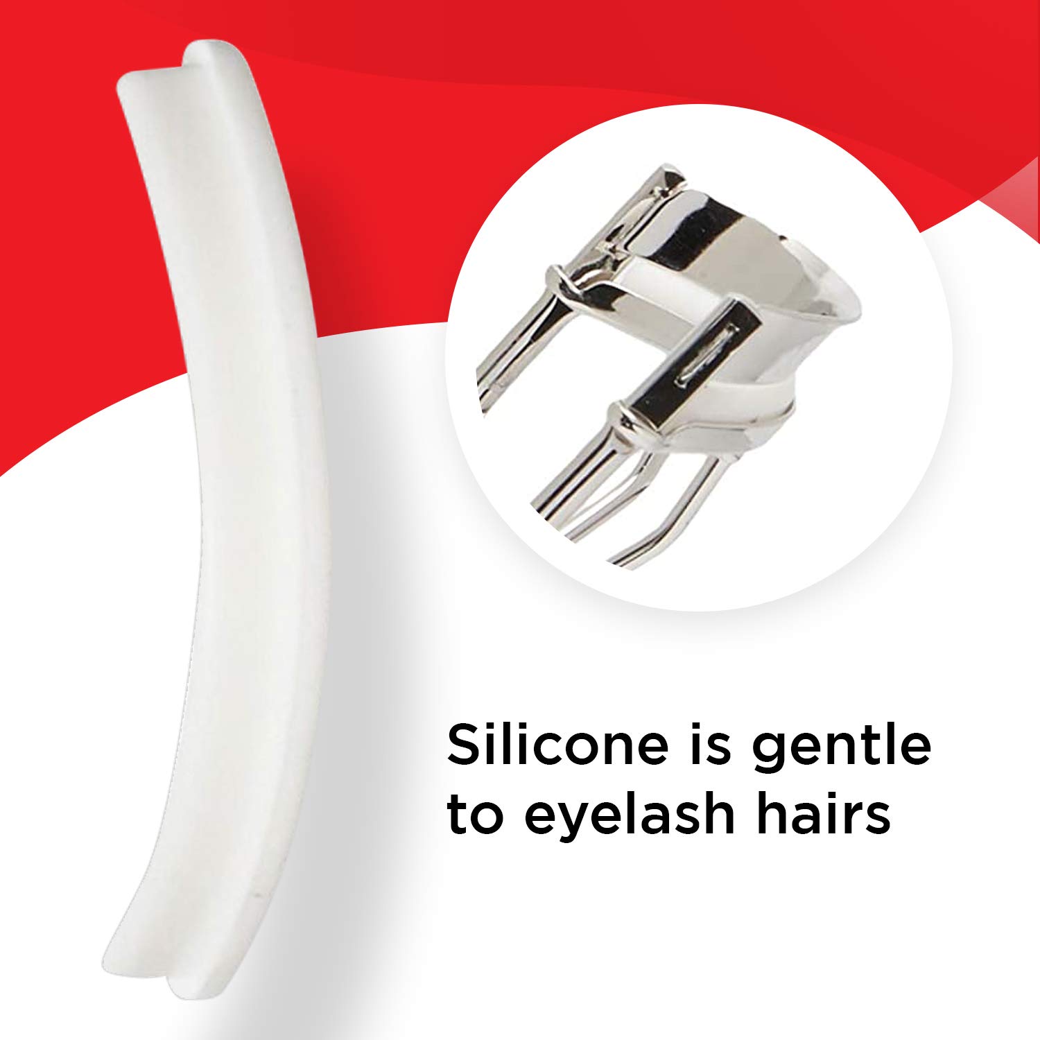 Seki Edge Eyelash Curler Replacement Pads (SS-601R) Pack of 4 Silicone Eyelash Curler Refill Pads - Maintain Curling Action - Made In Japan