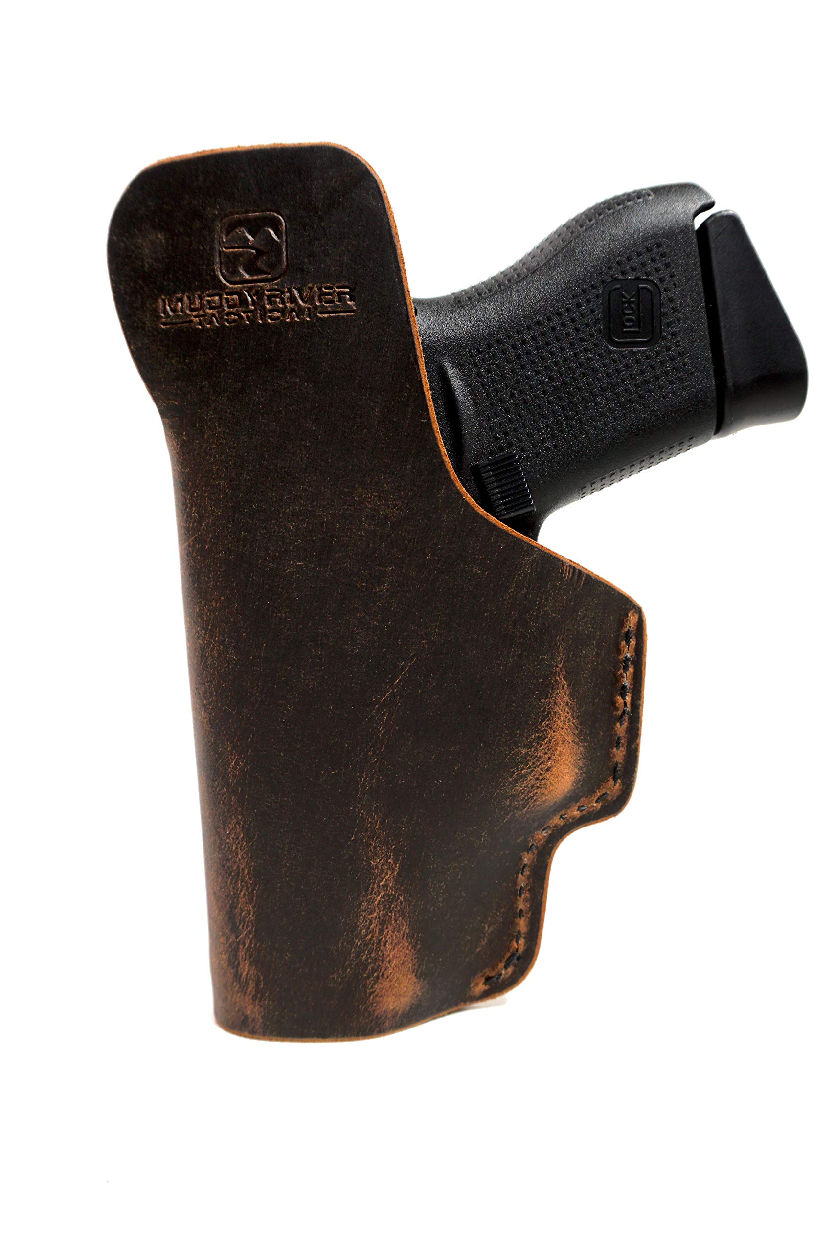 Smith and Wesson Shield 9/40 - Soft Sided Leather Inside The Waistband (IWB) Concealed Carry Holster- IWB Holster (Right Handed)