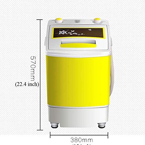 Yellow Washing Machine,Portable Washing Machine for Compact Capacity, Spin Combo Dorms Apartments College Rooms