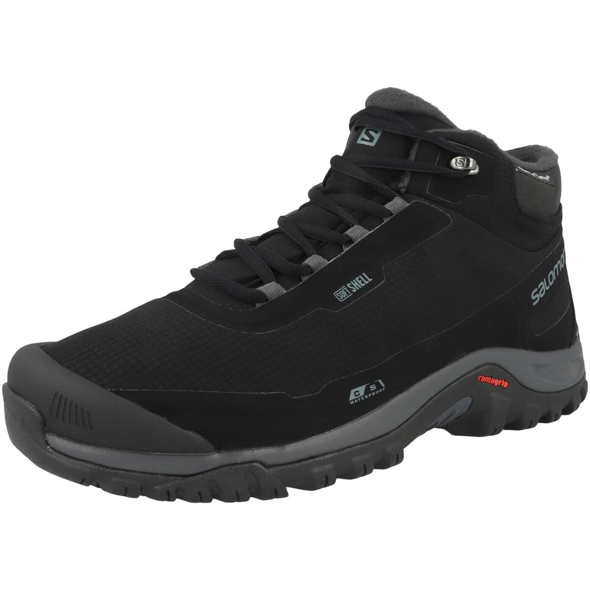 Salomon SHELTER CLIMASALOMON Waterproof Winter Boots for Men Snow, Black/Ebony/Black, 11