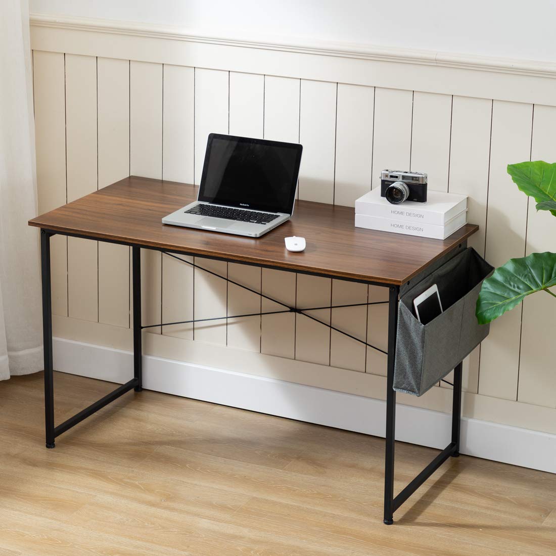Sengo Home Office Desk Computer Desk Work Table Study Writing Table Workstation Desk Gaming Desk for Home Office Furniture (47β, Brown)