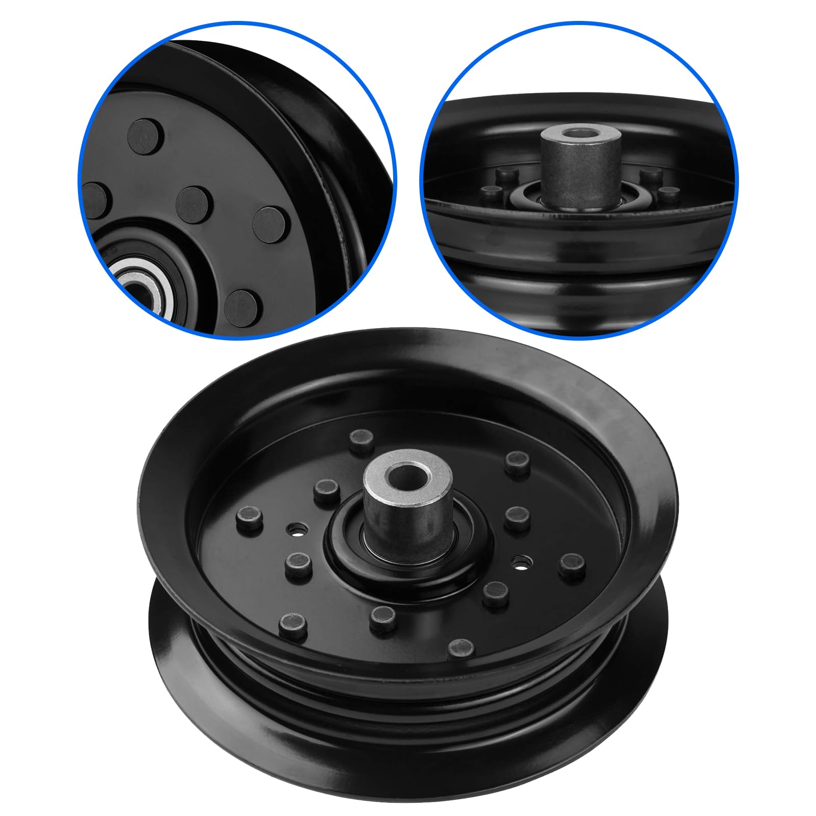 UP2WIN Flat Idler Pulley Compatible with Craftsman Husq Ariens Sears Poulan Riding Lawn Mower Tractor with 42" 46" 48" 54β Deck, Replace 197379, 196106