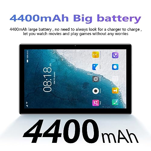 Upgrade 10.1 Inch Ultra-Thin HD Tablet Computer, The New Dual High-Definition Camera ,10 Core IPS HD Screen, WiFi, Bluetooth, Android Voice Call, Game Tablet, Dual Card Dual Standby (Black)