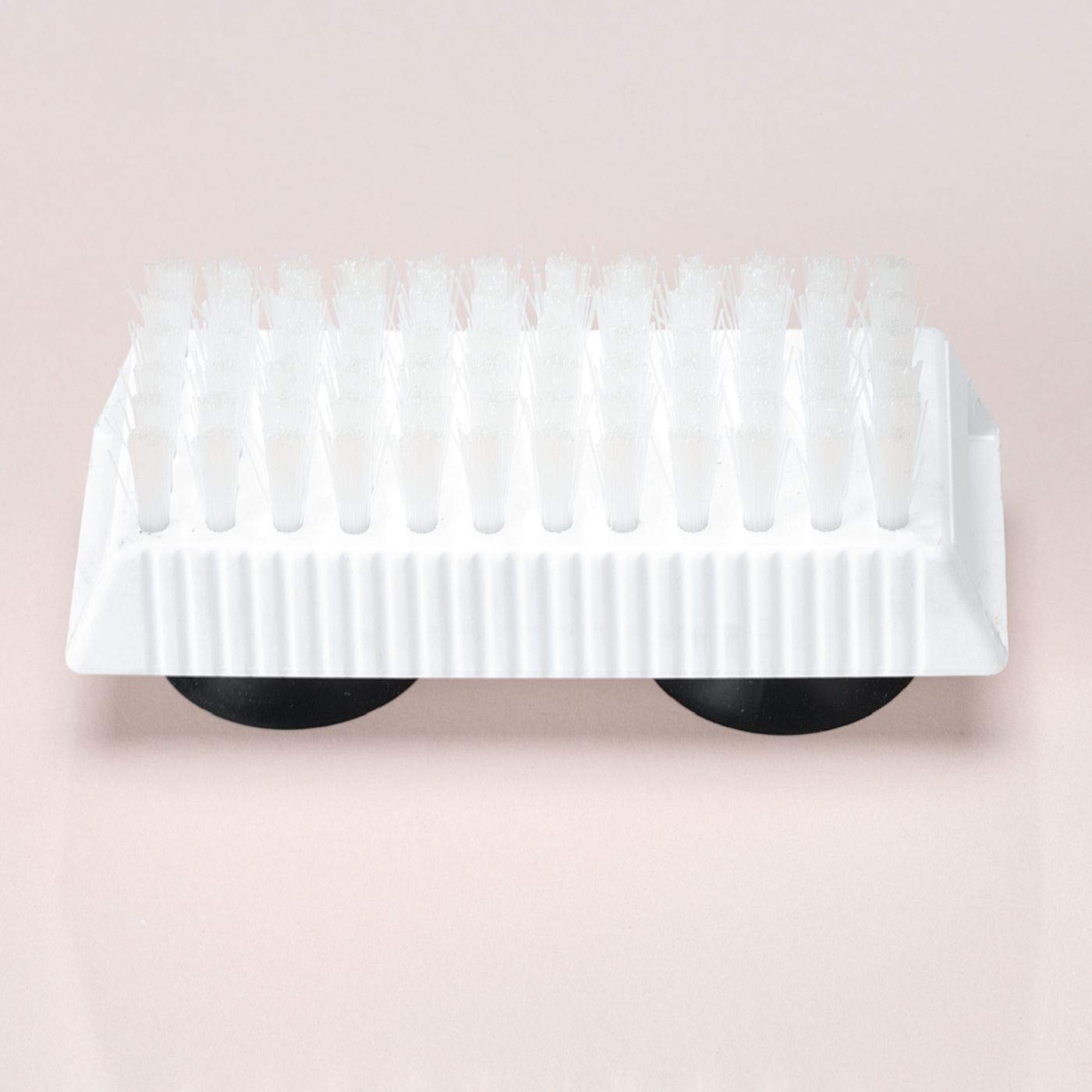 Sammons Preston Suction Brush, Wall Mounted Suction Brush That Cleans Your Fingernails, Nylon Bristled Suction Brush Measures 4"W x 2"D, Cleaning Brush That Suctions to Most Shower and Bath Walls