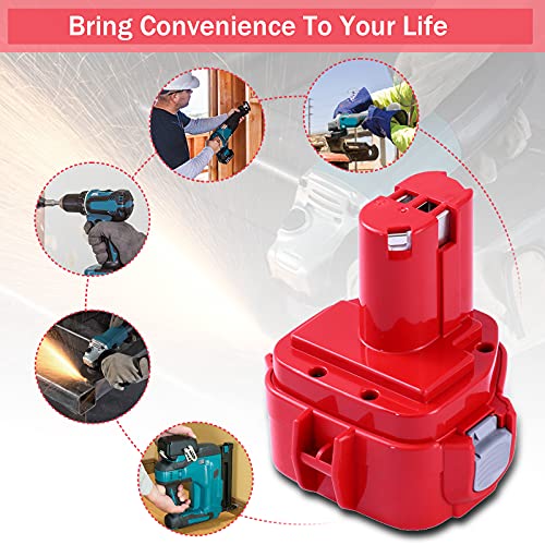 Upgraded 3600mAh 12V Battery PA12 Replacement Battery Compatible with Makita 12V Battery 1200 1220 1201 1222 1233 6213d Replacement Battery Compatible with Makita 12 Volt Cordless Power Tools