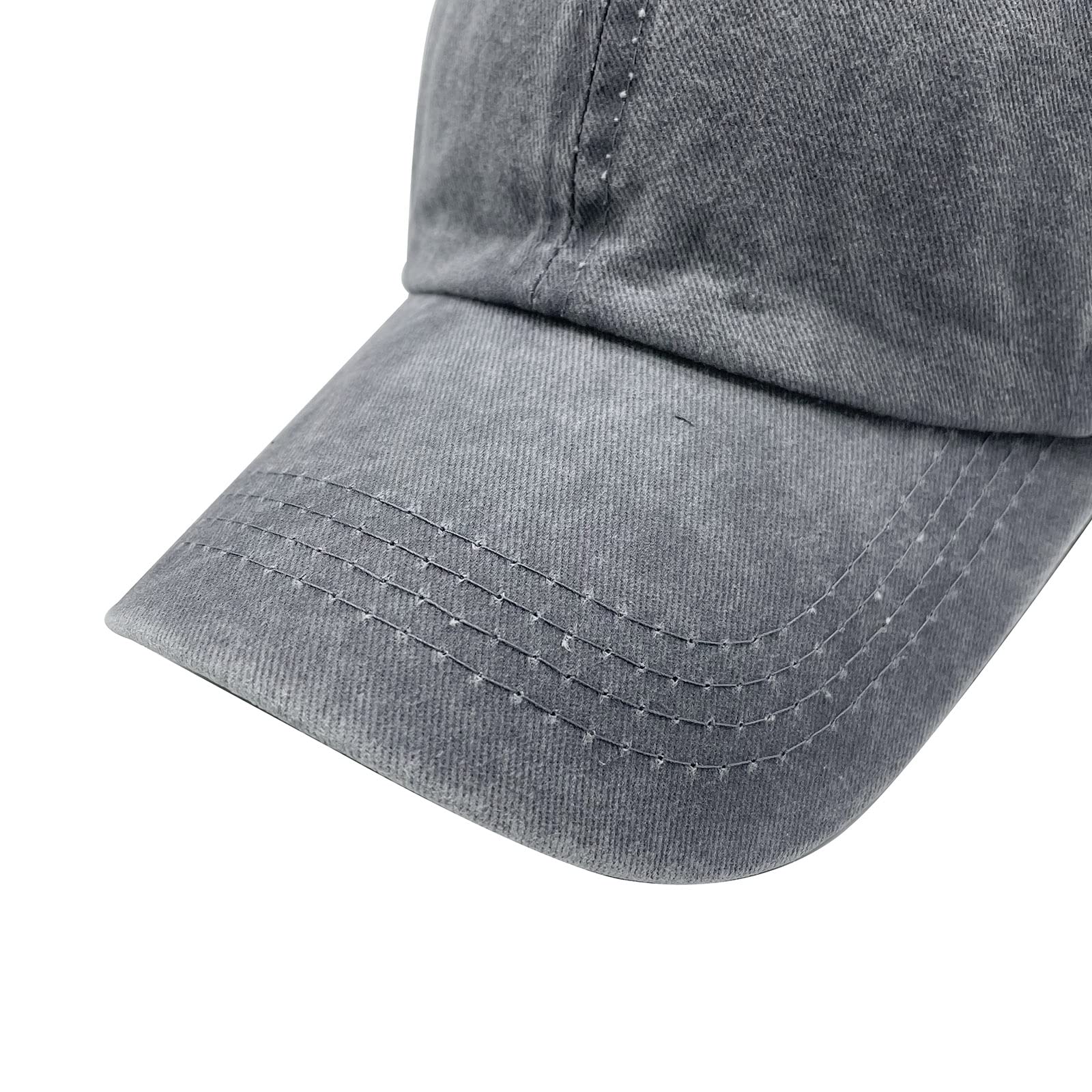 Waldeal Boys' Adjustable Plain Baseball Cap Vintage Washed Cotton Custom Dad Hat Grey