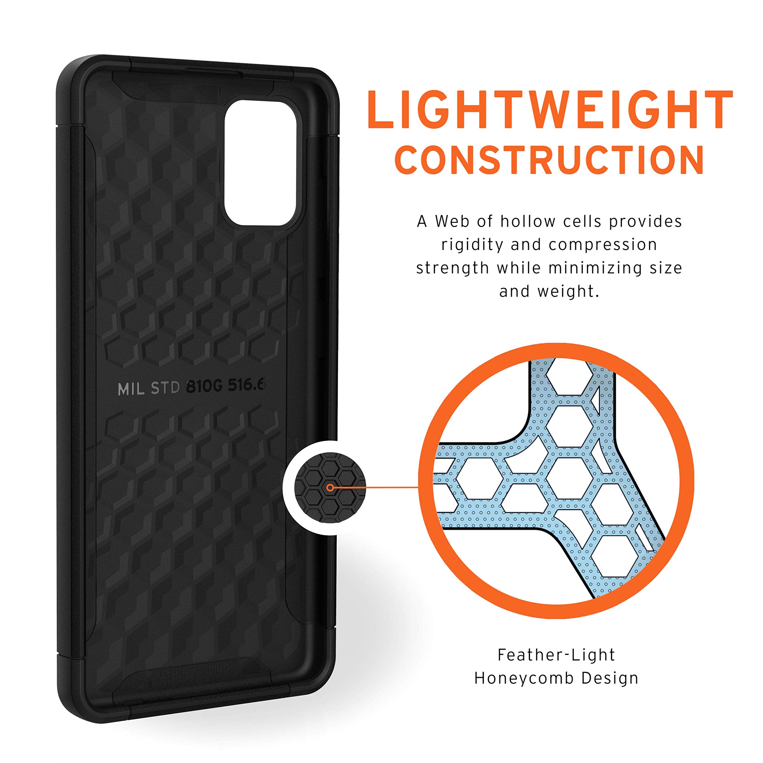 URBAN ARMOR GEAR UAG Designed for Samsung Galaxy A51 5G (SM-A516) Case Scout [Black] Rugged Feather-Light Military Grade Drop Tested Protective Cover