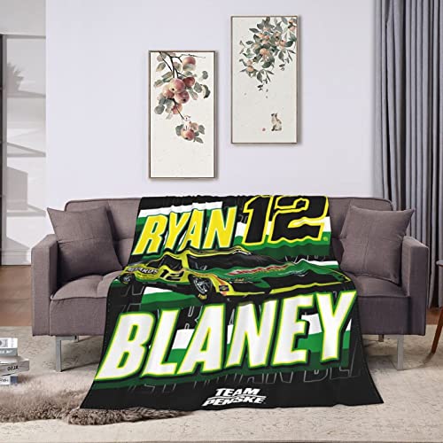 Ryan Blaney 12 All Season Fleece Blanket Throw Ultra Soft Flannel Blanket Digital Printed Premium Fluffy Microfiber Fleece 50"x40"