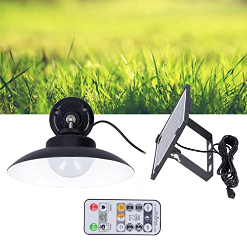 Solar Panel LED Lamp 270¡ã Adjustable Solar Pendant Light Solar Outdoor Round Light with Remote Control IP65 Waterproof LED Hanging Shed Light