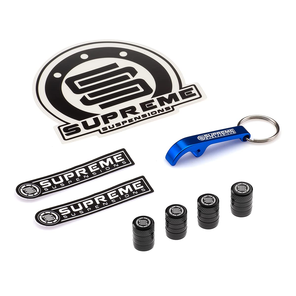 Supreme Suspensions - 4pc Set [Black] 2" Hub Centric Wheel Spacers Kit for 2015-2023 Ford F-150 / Expedition - BP: 6x135mm / CB: 87mm / Studs: M14x1.5 - Valve Stem Caps Included