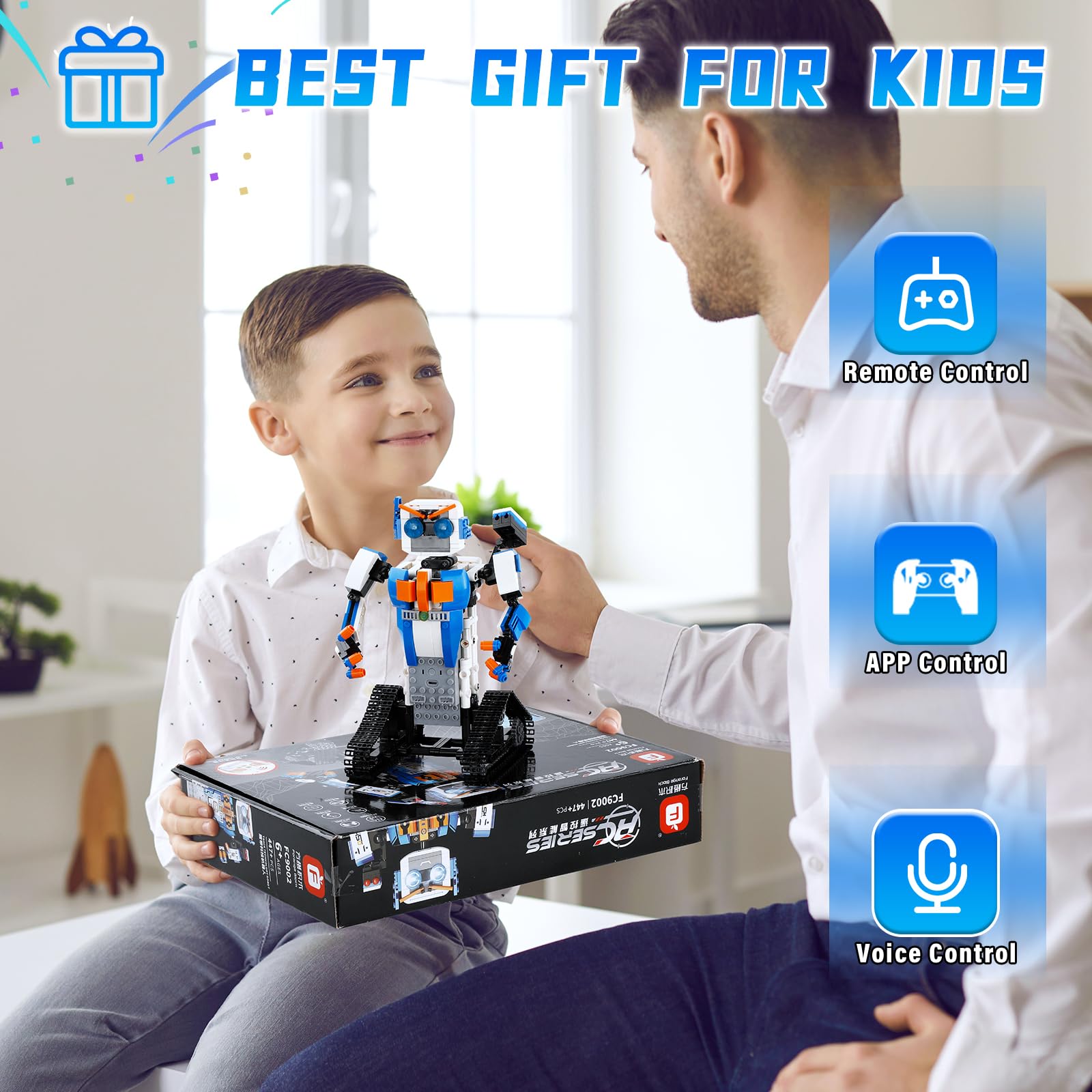 Serrelim STEM Robot Building Kit, App & Remote Control Robot Building Kits for Kids 6-12, 447 Pieces Educational DIY Engineering Blocks for 6+ Years Old Boys & Girls