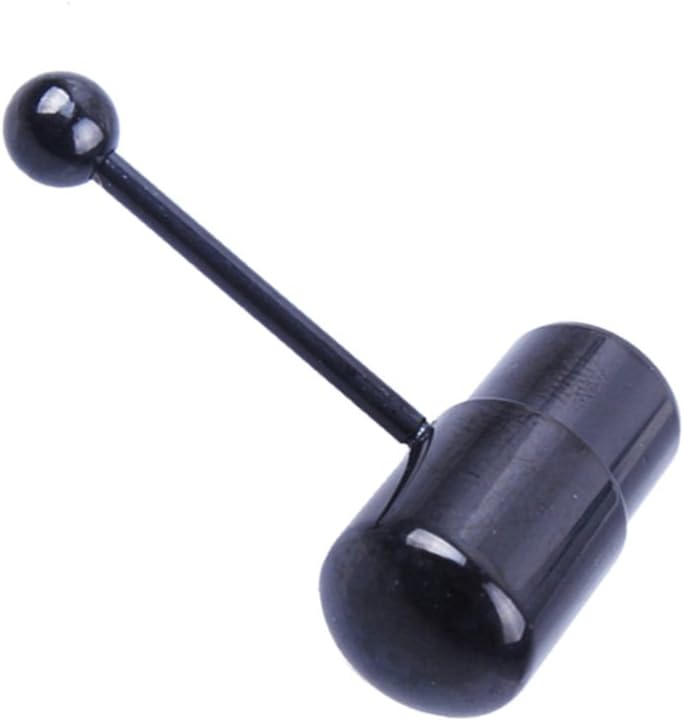 Stainless Steel Vibrating Tongue Ring Barbell Tongue Piercing Jewelry with 2 Batteries (Black)