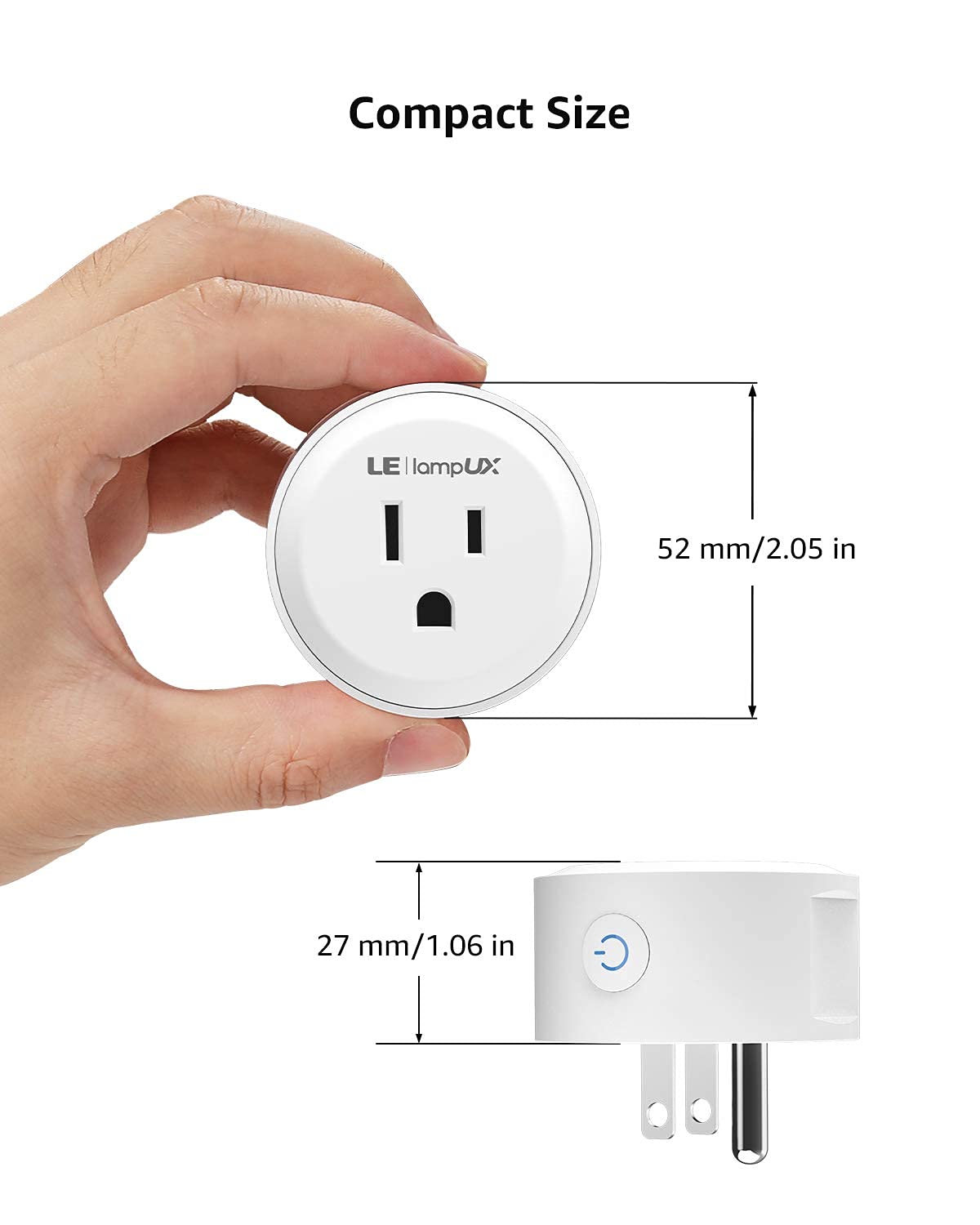 Smart Plug, WiFi Smart Socket, WiFi Outlet Works with Alexa & Google Assistant, Remote Control Your Appliances with App and Voice Command, No Hub Required, 2.4GHz WiFi Only(Pack of 4)