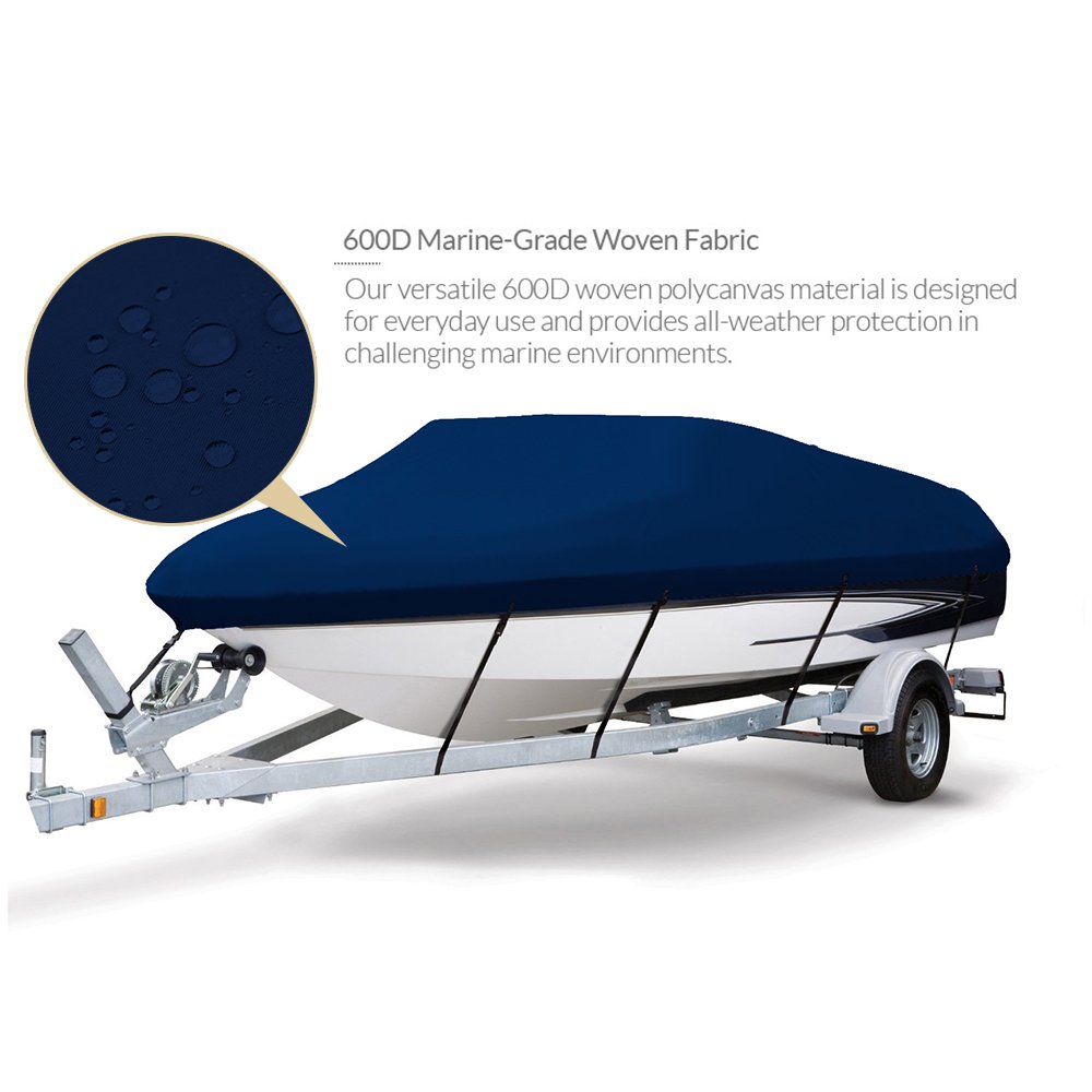 Seamander Boat Cover Tie Downs Tightening Straps (Navy Blue, 23'-24'L Beam Width up to 102")