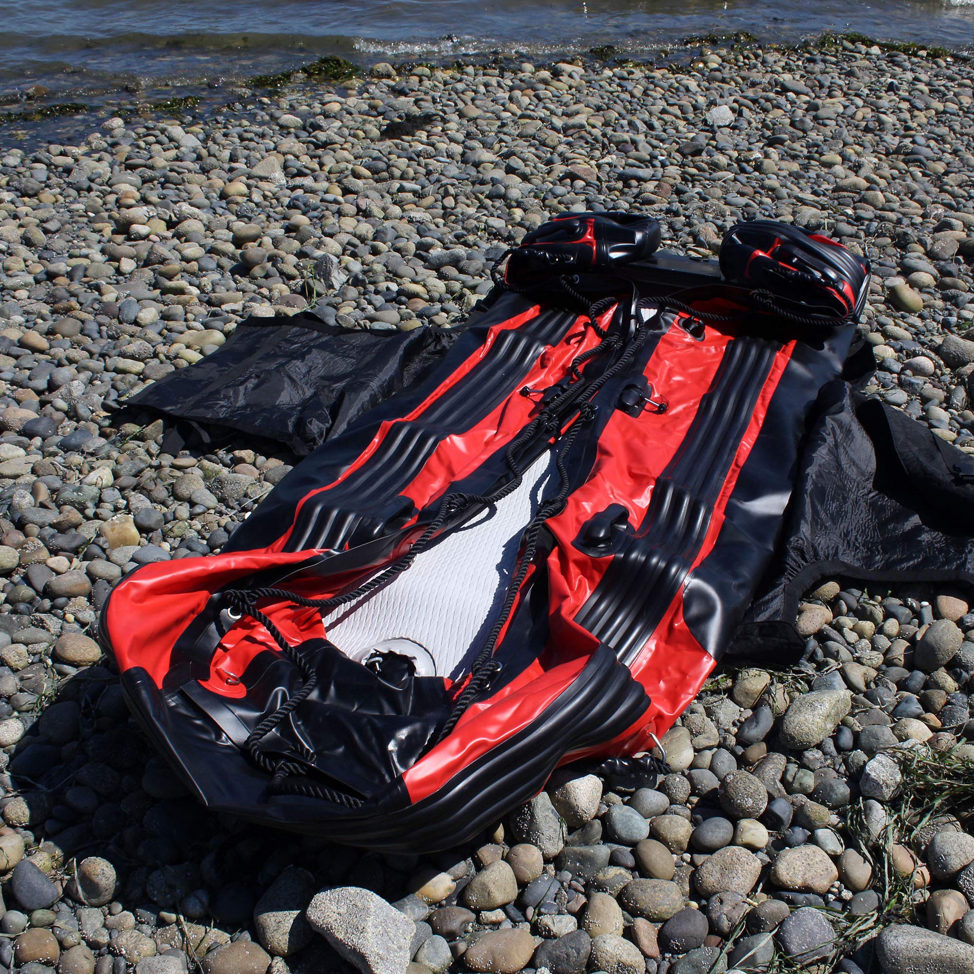 Seamax Foldable Inflatable Boat (Hull) Storage and Carrying Bag, with Sunlitec Fabric, Reflective Handles
