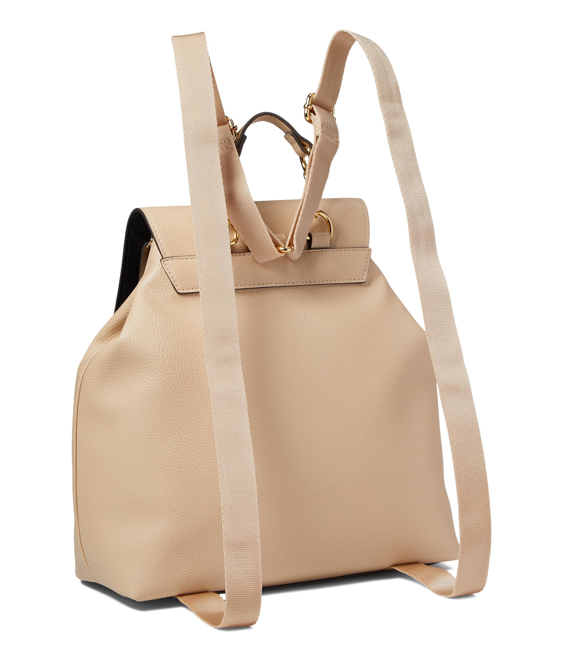 Tommy Hilfiger Maxine II Flap Backpack w/Hangoff Pebble PVC Fawn One Size