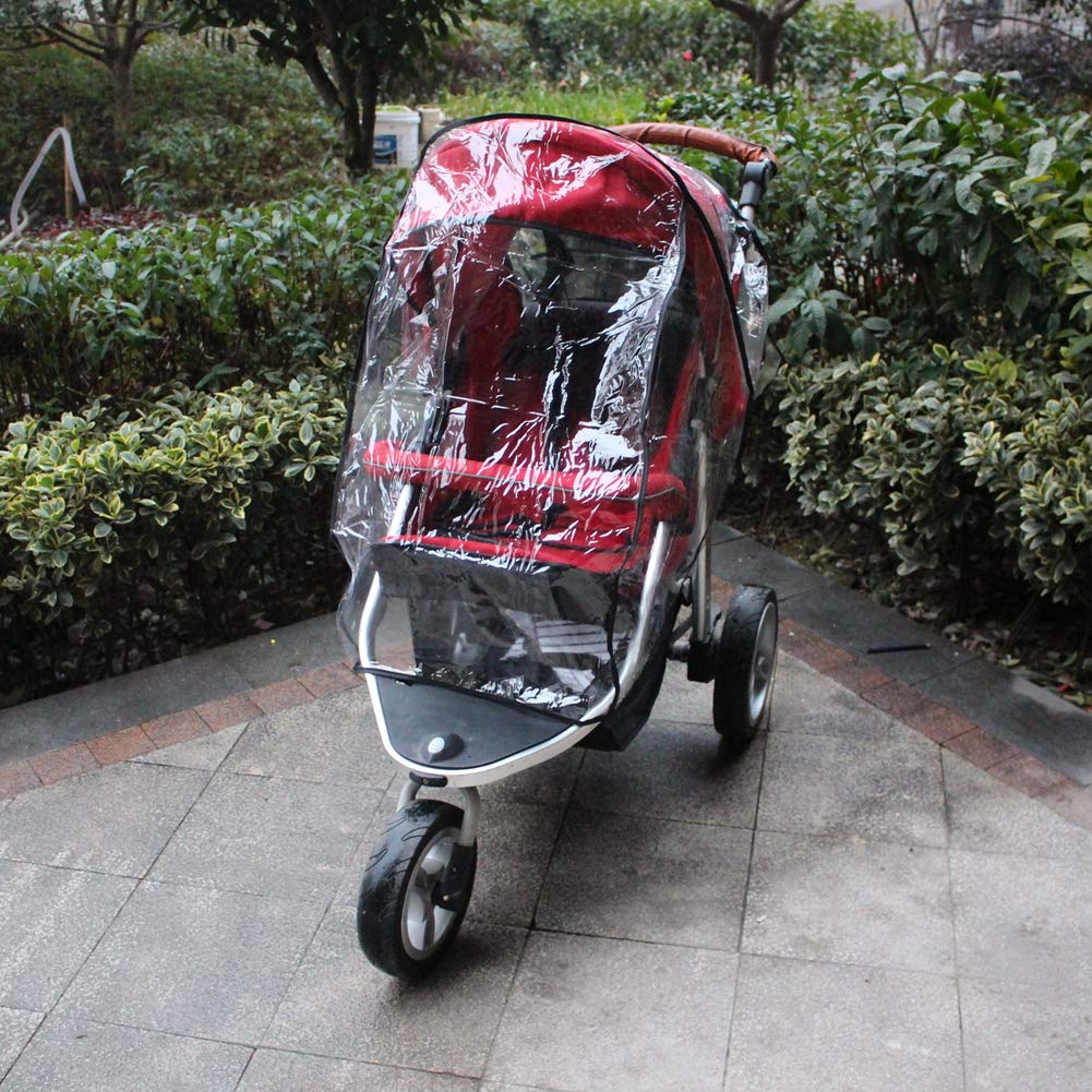 Smartcoco Universal Stroller Clear PVC Rain Cover Washable Dustproof Windproof Baby Travel Weather Shield