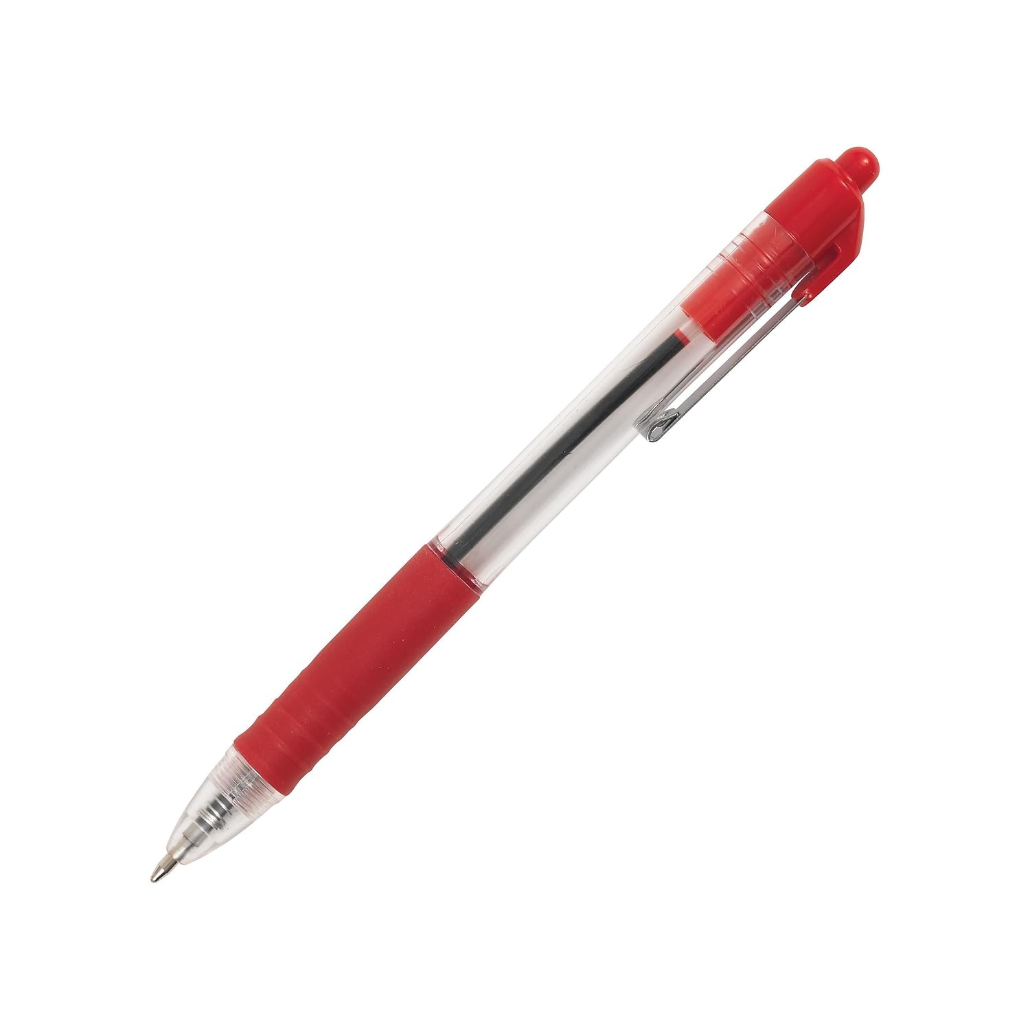 Staples 1686326 Retractable Ballpoint Pens Medium Point Red Ink Dozen (28563)