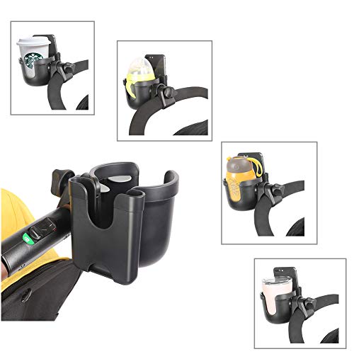 Universal Stroller Cup Holder, Bike Bottle Holder Large Caliber Designed 360 Degrees Rotation Fit for Baby Stroller, Bicycle, Wheelchair, Walker, Trolleys