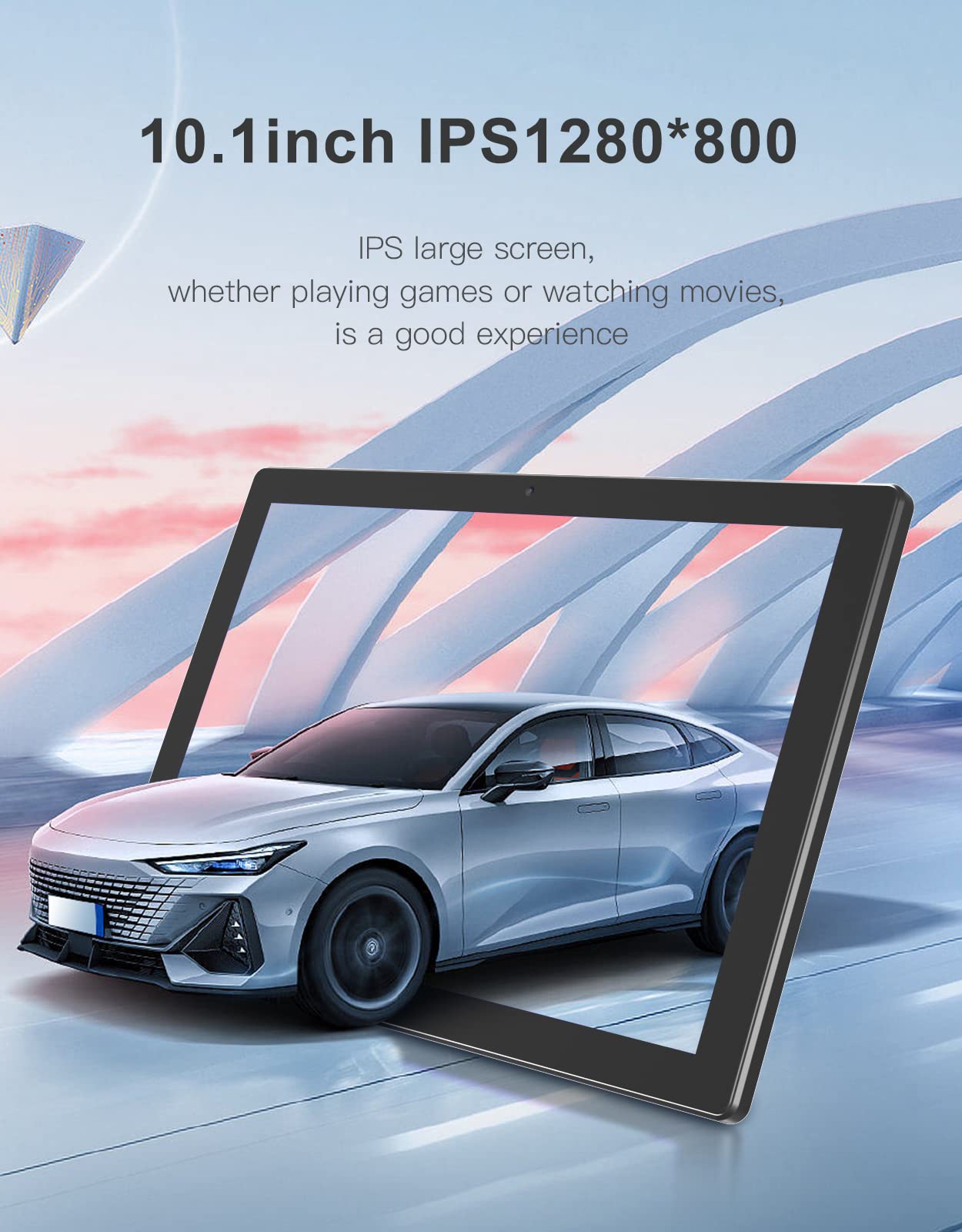 ZZB Tablet 10 Inch Android 13 Tablets, 64GB+8GB Tablet, 1024GB Expand,6000mah Battery, Quad-Core Processor Tableta, 8MP Camera WiFi BT 10.1'' IPS HD Touch Screen,10 in Tabletas