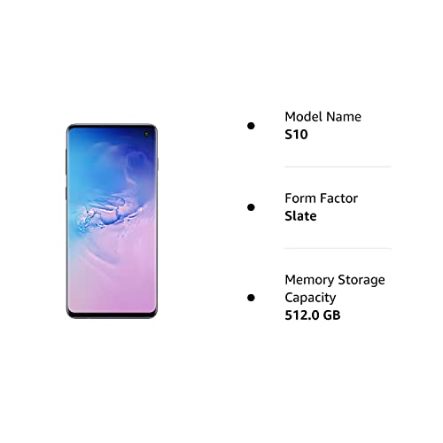 Samsung Galaxy Cellphone - S10 AT&T Factory Unlock (Prism Blue, 512GB)