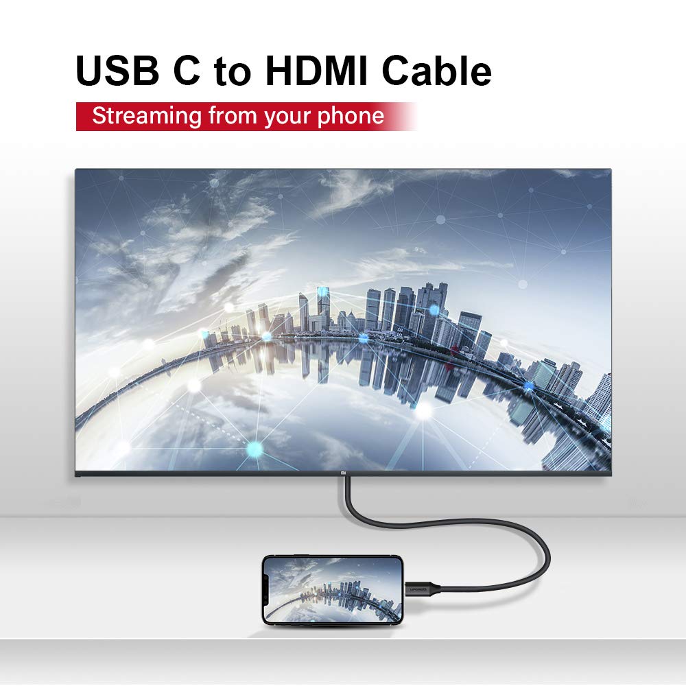 UPGROW USB C to HDMI Cable 4FT 4K@60Hz USB Type C to HDMI Cable for MacBook Pro MacBook Air iPad Pro iMac ChromeBook Pixel (UPGROWCMHM4)
