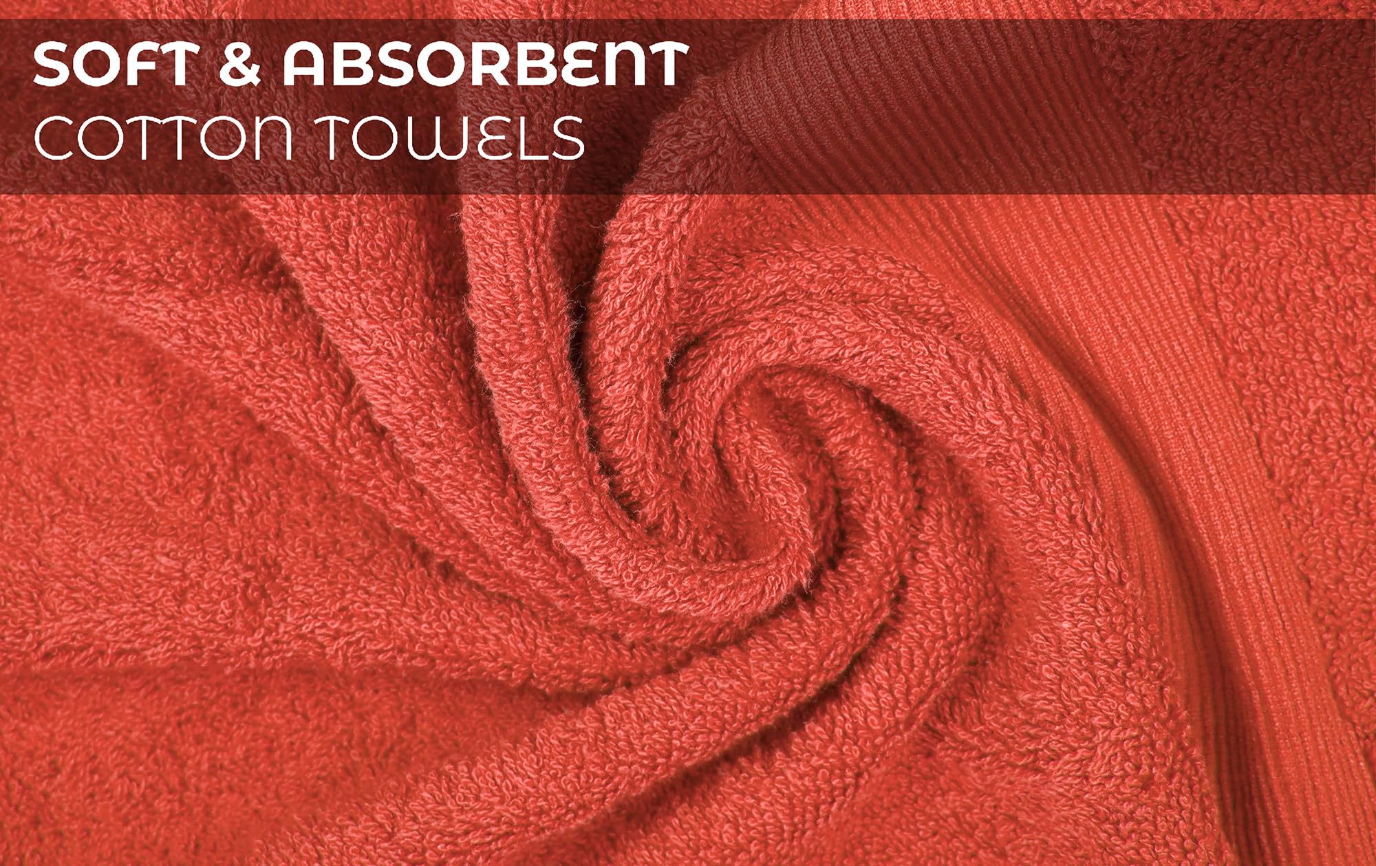 Softolle 100% Cotton Luxury Bath Towels -Towels for Bathroom - Set of 4 Bath Towel (27β x 54β)- Eco-Friendly, Super Soft, Highly Absorbent Bath Towel - Oeko-Tex Certified (Grey) (Coral)
