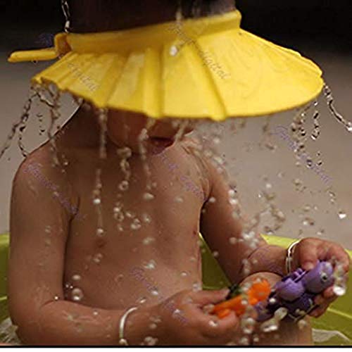 Safe Shampoo Shower Bathing Protection Bath Cap Soft Adjustable Visor Hat for Toddler, Baby, Kids, Children Boys Girls Pink