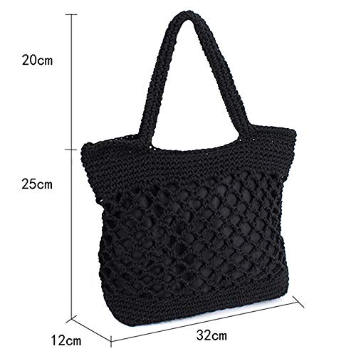 Women Girl Woven Straw Straw Bag Summer Beach Crochet Bag Tote Hobo Bag