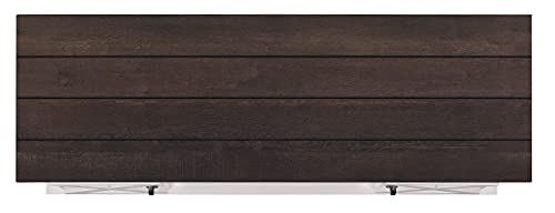Twin Star Home Cottonwood 55" with 18" TV Stands with Electric Fireplace, Old Wood-White