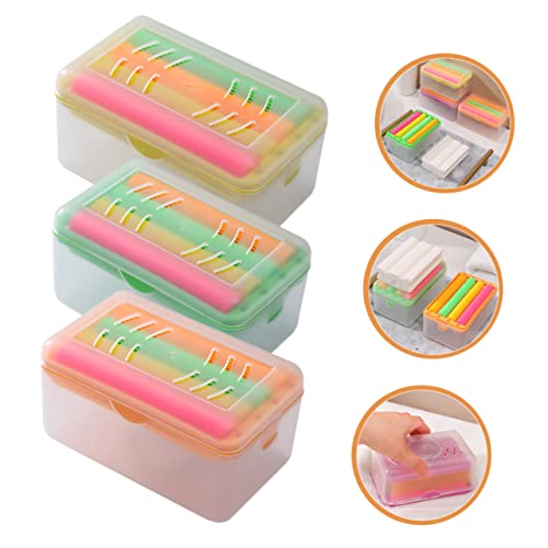 ULTECHNOVO 3pcs Multifunctional Soap Box Soap Dish for Bathroom Soap Dishes for Bar Soap Laundry Soap Dispenser Small Soap Container Foaming Bar Soap Dispenser Plastic Tool Household