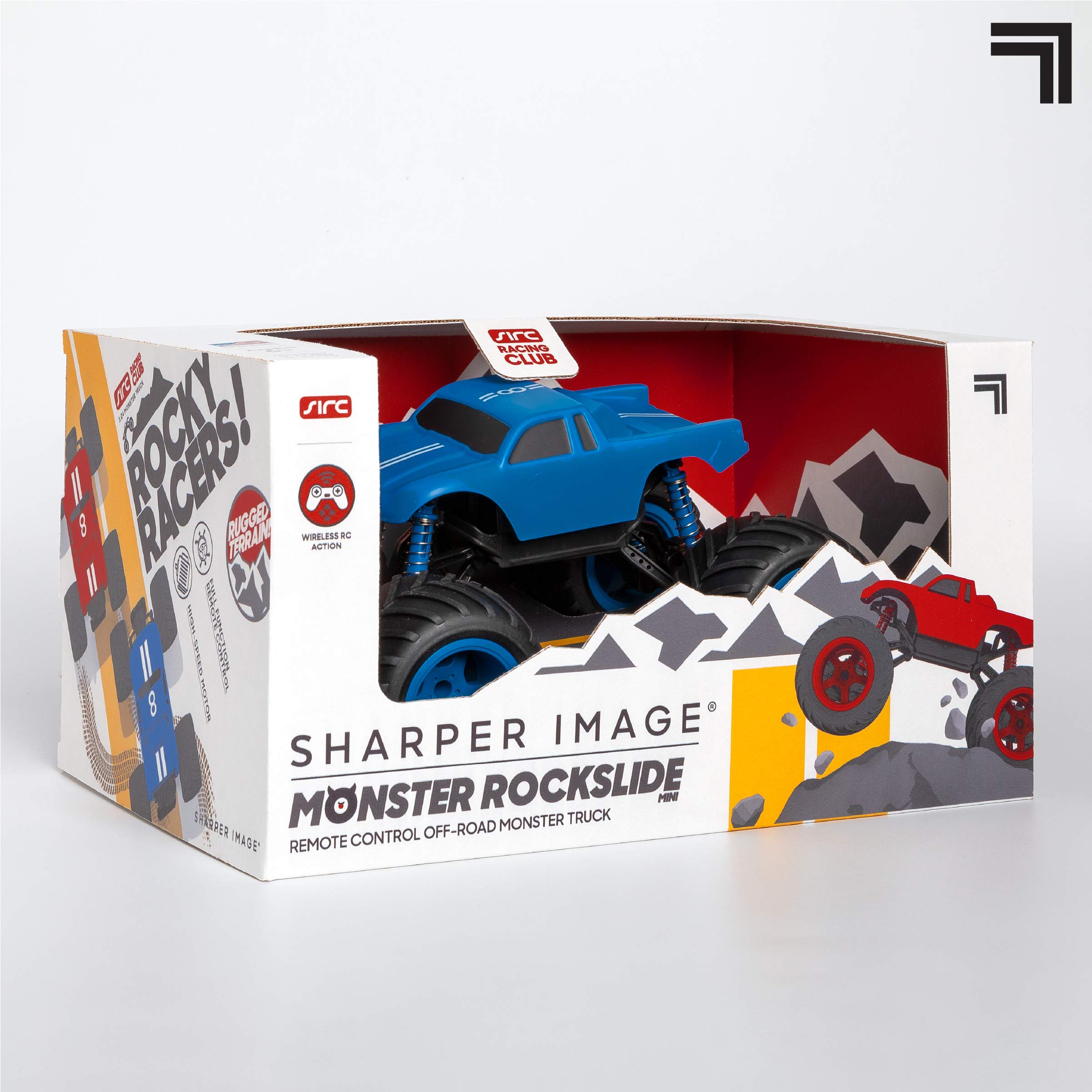 Sharper Image Remote Control Mini Monster Rockslide Truck, 1:24 Scale, 27 MHz, Blue