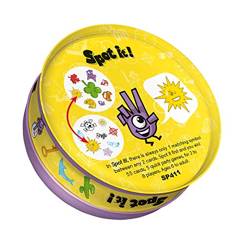 Spot It! Mini Classic - Award-Winning Lightning-Fast Observational Game! Fun Matching Game for Kids, Ages 6+, 2-8 Players, 15 Minute Playtime, Made by Zygomatic
