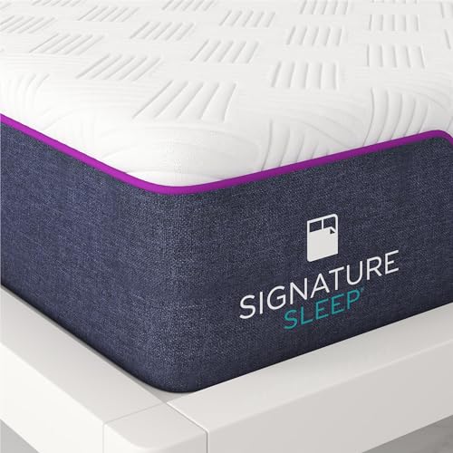Signature Sleep Memoir 10 Inch Memory Foam Box, Medium, Certipur-US and OEKO-TEX Mattress, Full, White