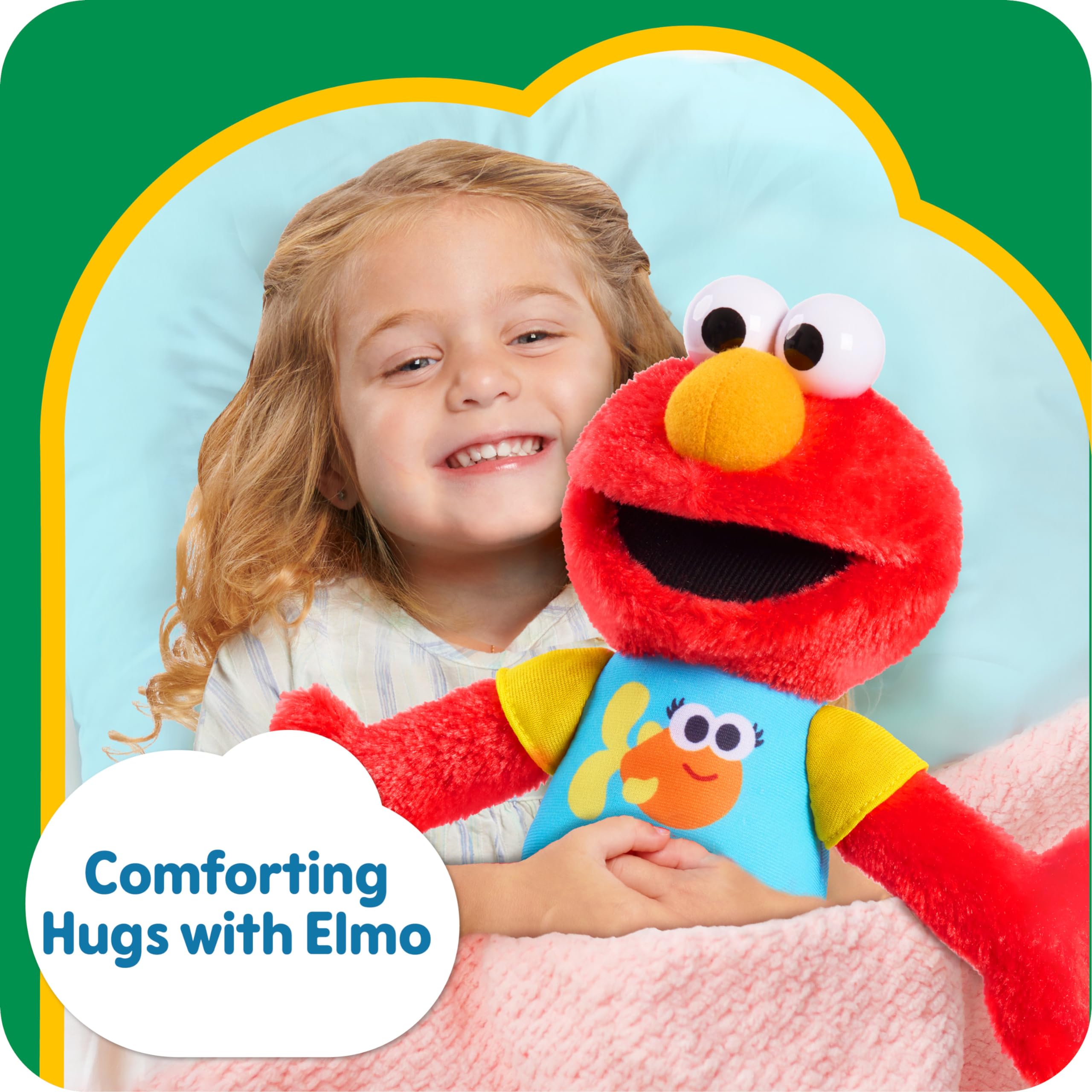 SESAME STREET 13-inch Sing-Along Plush Elmo with Lights and Sounds, Super-Soft and Huggable, Kids Toys for Ages 18 Month by Just Play