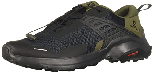 Salomon X Raise Hiking Shoes for Men, Black/Grape Leaf/Phantom, 7.5